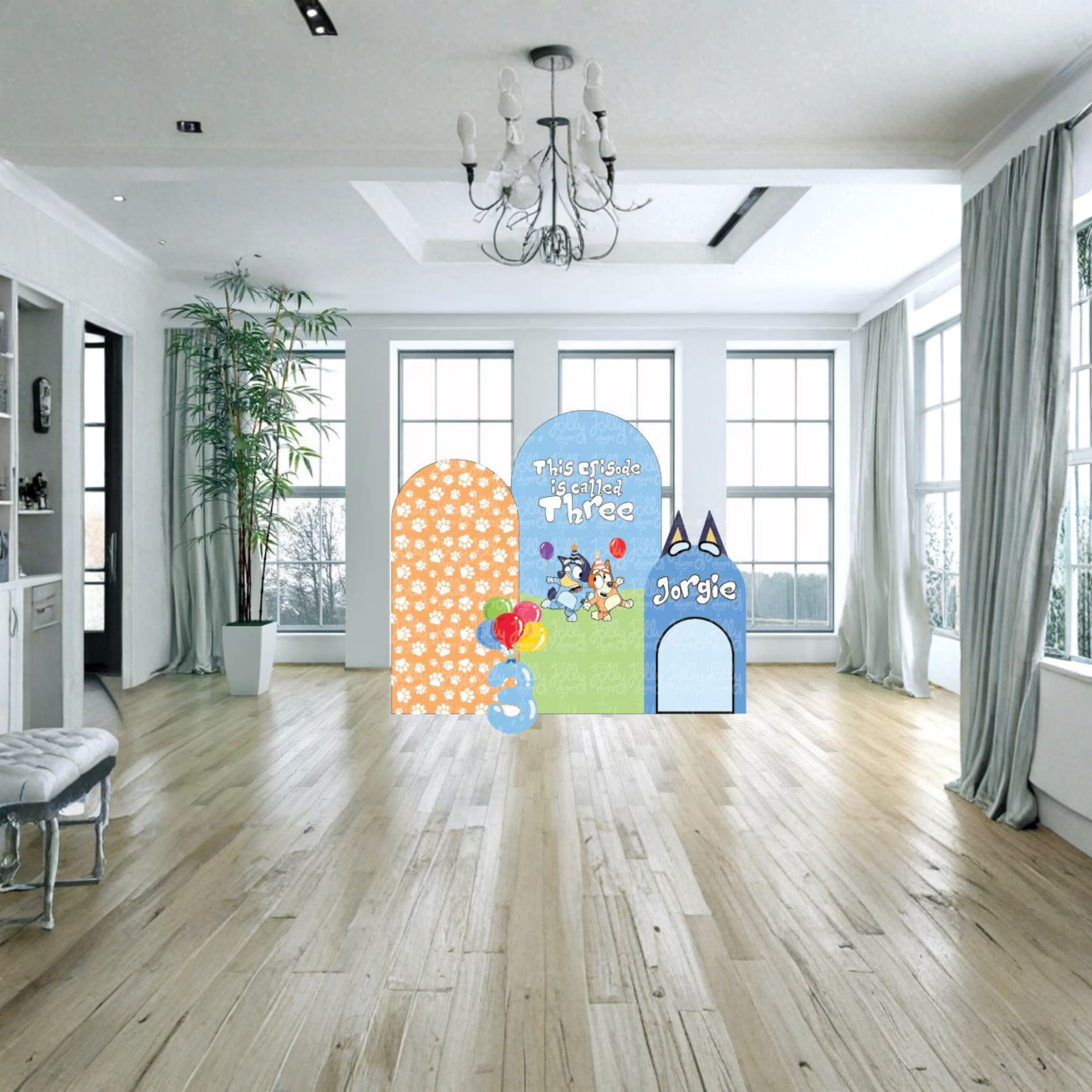 Bluey Backdrop – Goparty Decoration