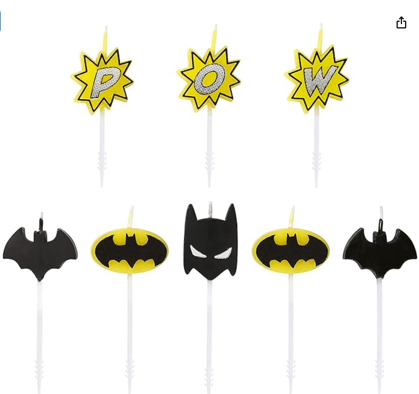 Papyrus Birthday Candles, Batman Cake Topper (8-Count) – Goparty Decoration
