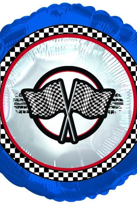 18" Foil Racing Flags Balloon (1 count) – Goparty Decoration