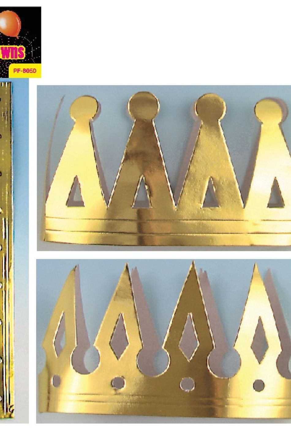 Gold Foil Crowns (5 counts) – Goparty Decoration