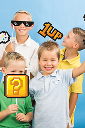 Video Game Party Photo Booth Props – Goparty Decoration
